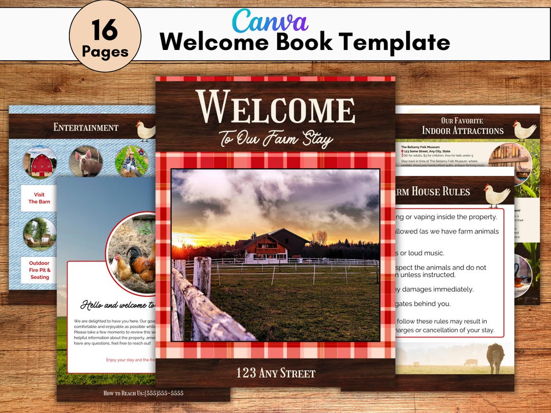 Airbnb Welcome Book Template Farm Vacation Rental Guide for Host Binder ...