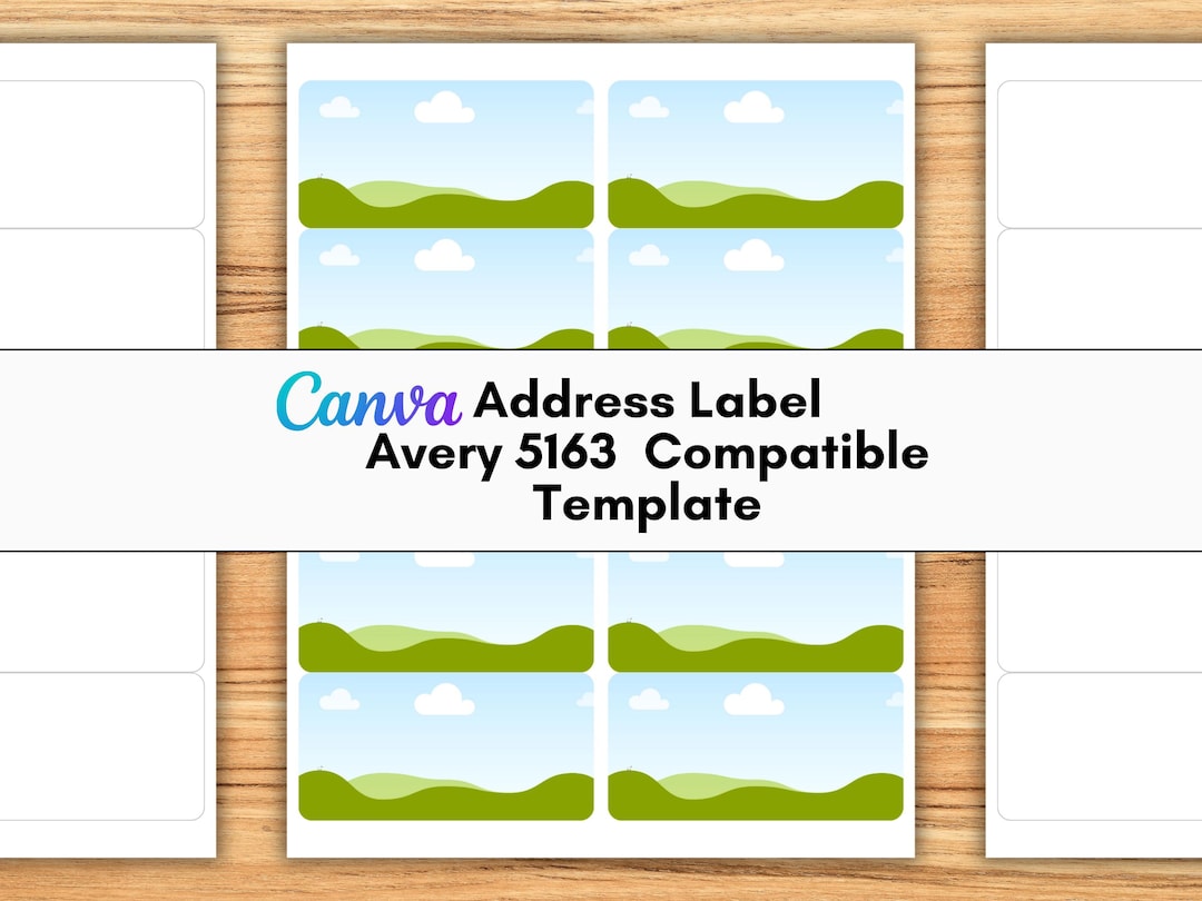 Blank Drag & Drop Canva Template | Avery 5163 Compatible | Editable ...