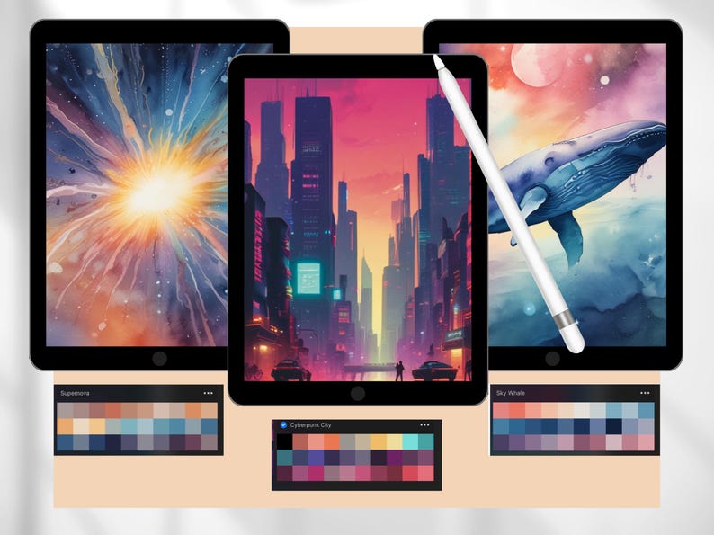 Sci-fi Color Palettes for Procreate: 102 Digital Swatches - Instant ...