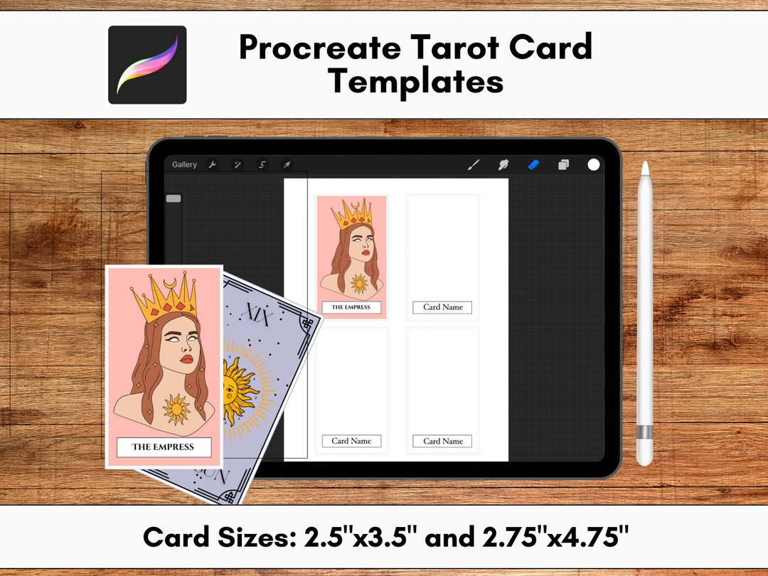Procreate Tarot & Oracle Card Templates: Standard Sizes, Commercial Use ...