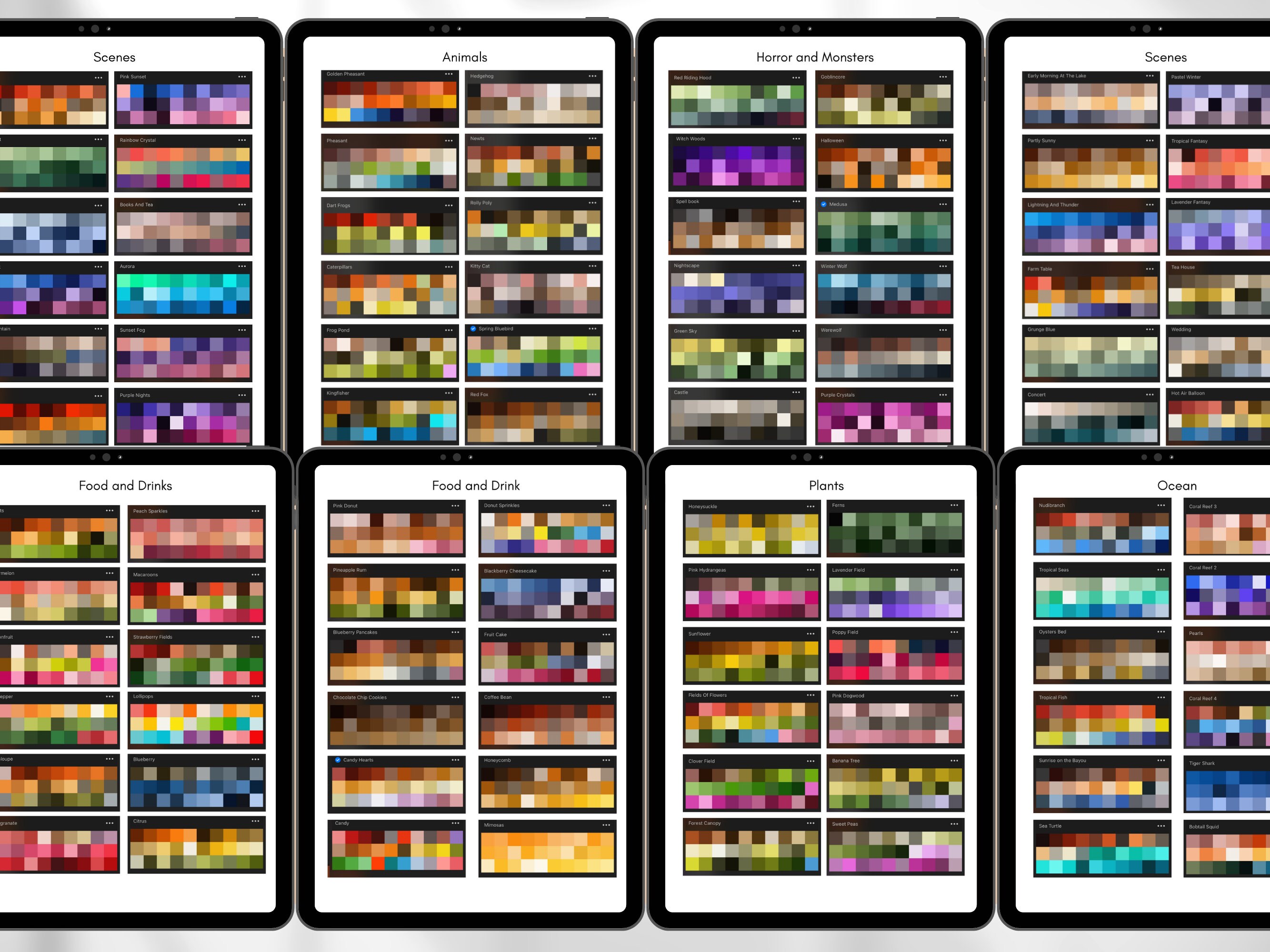 Procreate Color Palettes, 200 Swatches, Instant Download, iPad ...