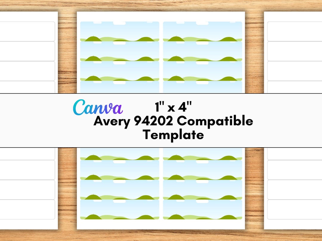 Avery 94202 Canva Blank Template | Labels | Fully Editable Drag and ...