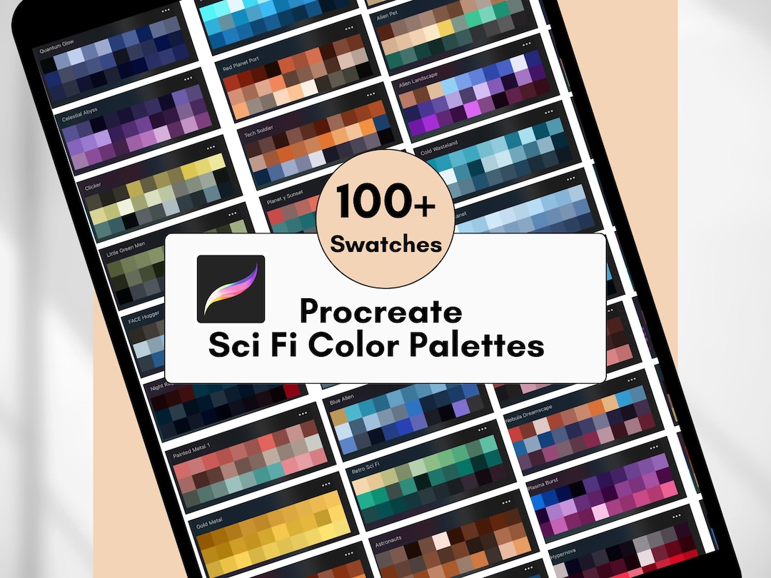 Sci-fi Color Palettes for Procreate: 102 Digital Swatches - Instant ...