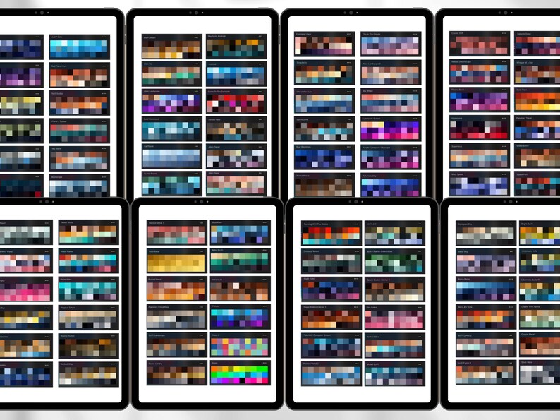 Sci-fi Color Palettes for Procreate: 102 Digital Swatches - Instant ...