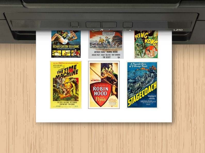 1:12 Miniature Dollhouse Posters | Vintage Movie, Travel (PDF) - Etsy