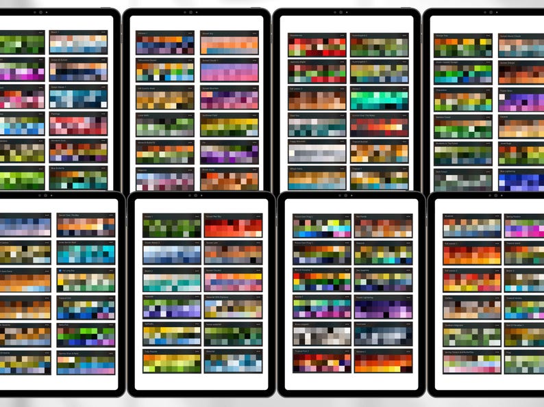 Procreate Nature Inspired Color Palettes, 100 Swatches, Instant ...
