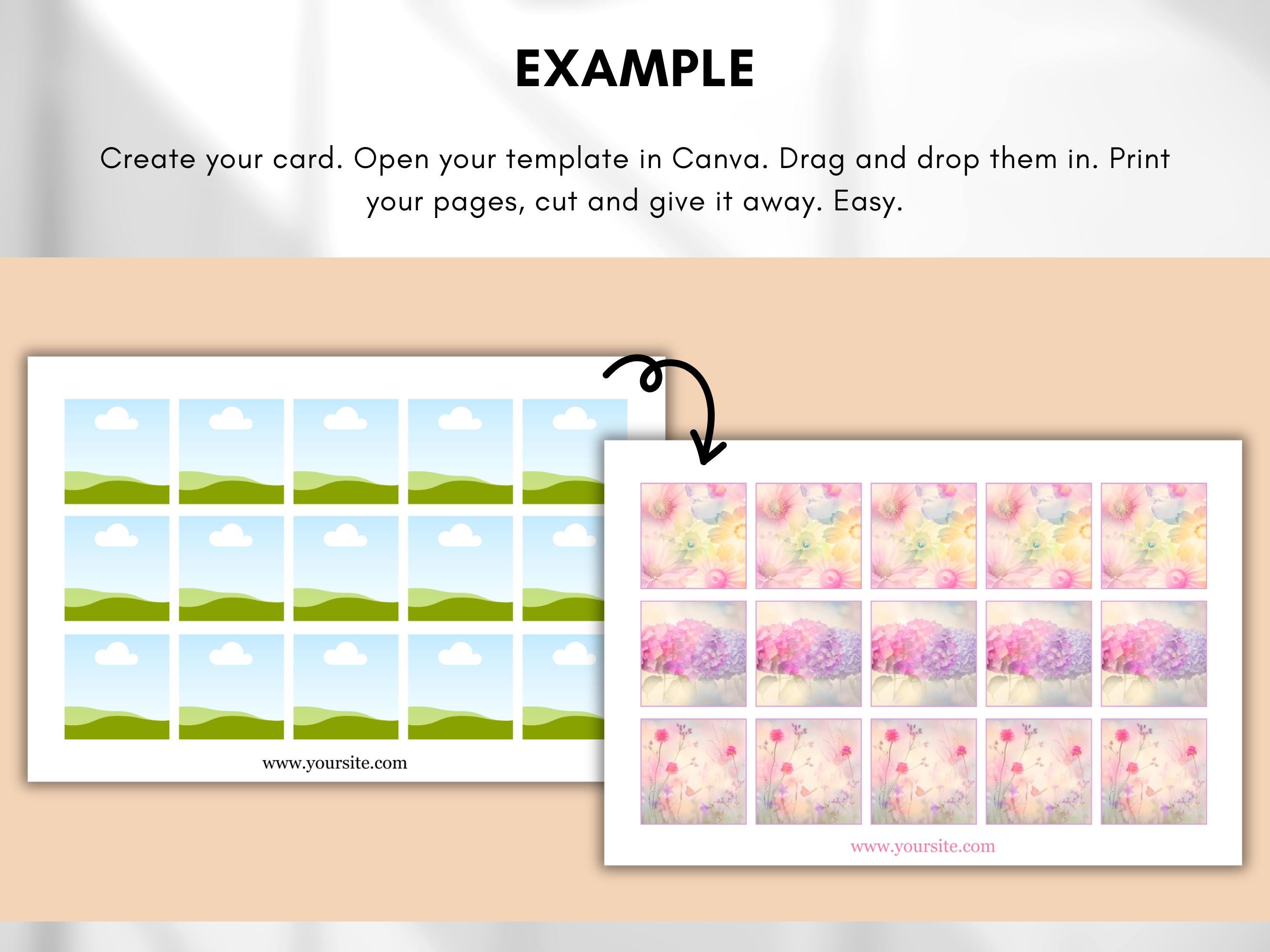 Canva Sticker Template: 6x4 Rectangle & Square Layouts (digital ...