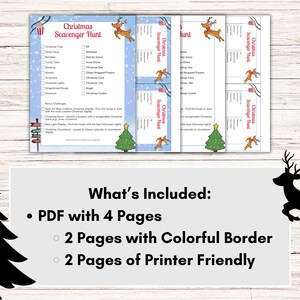 Christmas Scavenger Hunt Printable | Fun Family Activity | Checklist ...