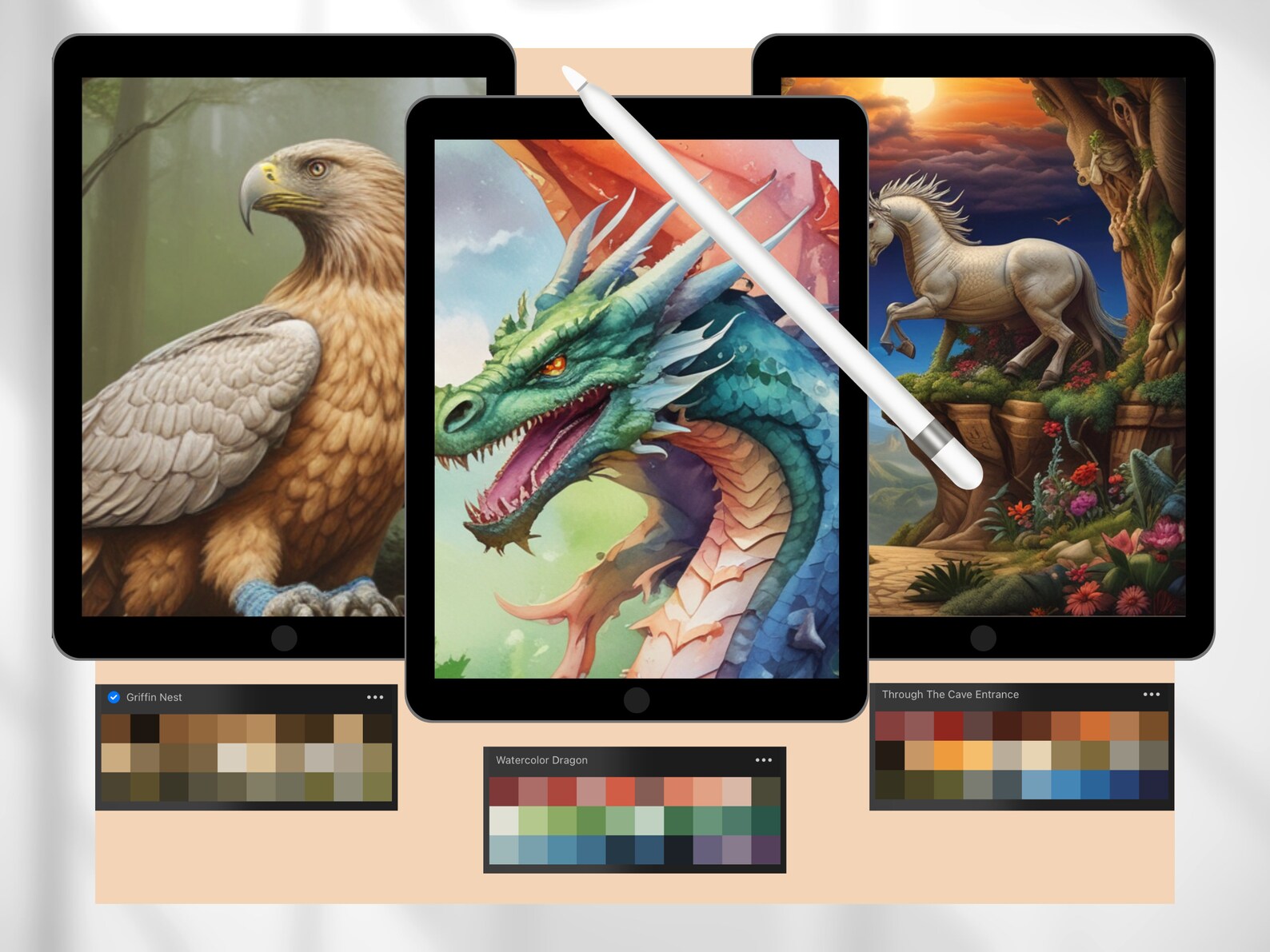 Procreate Fantasy Color Palettes, 100 Swatches, Instant Download, Ipad ...