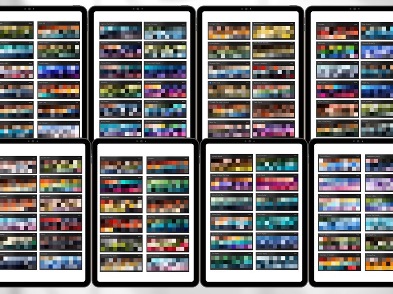 Procreate Fantasy Color Palettes, 100 Swatches, Instant Download, Ipad ...