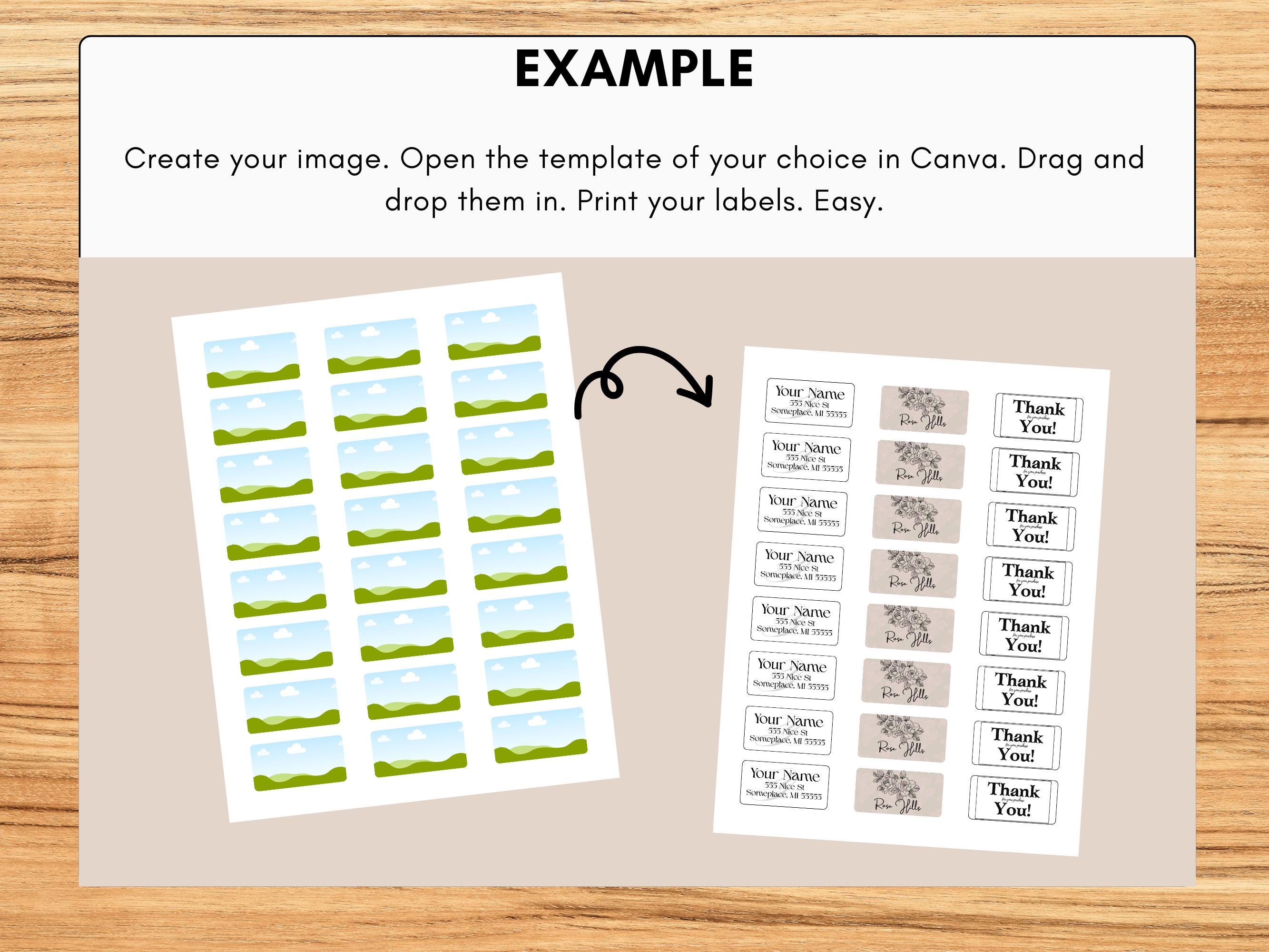 Canva Address Label Template | Avery 94200 Compatible | 1x2 Inches - Etsy