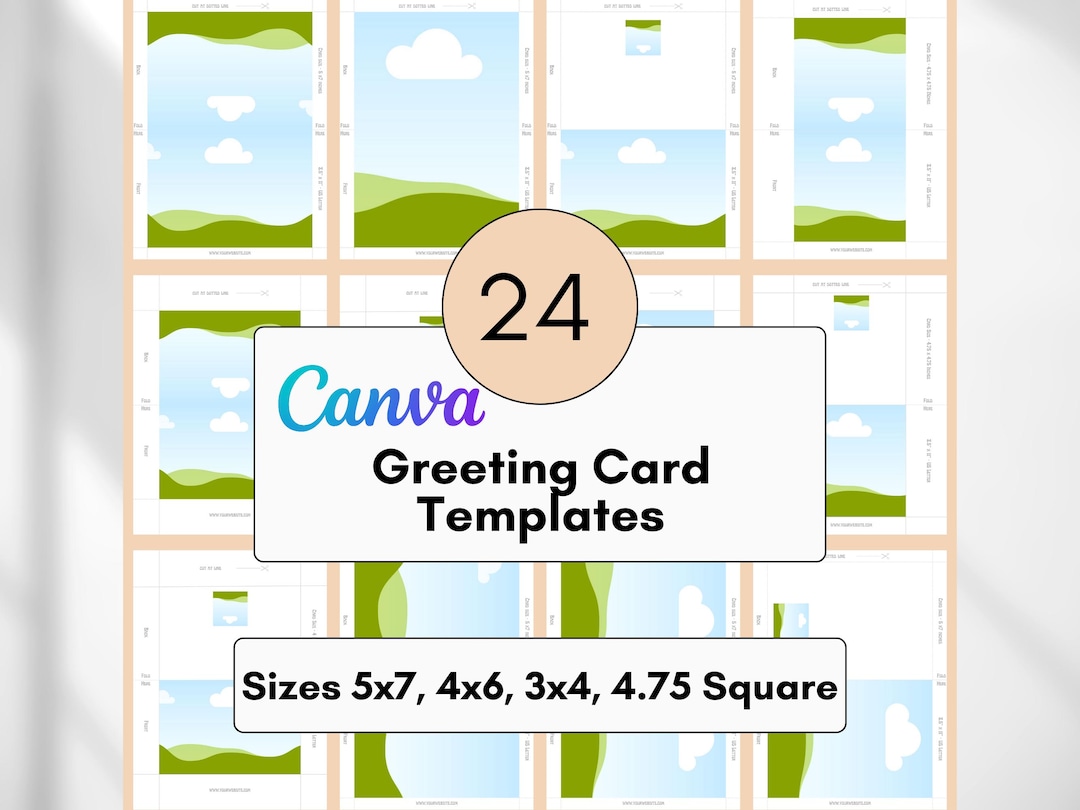 Customizable Canva Greeting Card Templates: Multi-size Bundle for ...