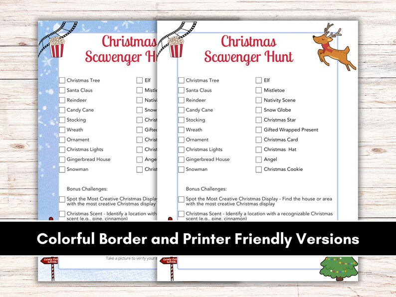 Christmas Scavenger Hunt Printable | Fun Family Activity | Checklist ...