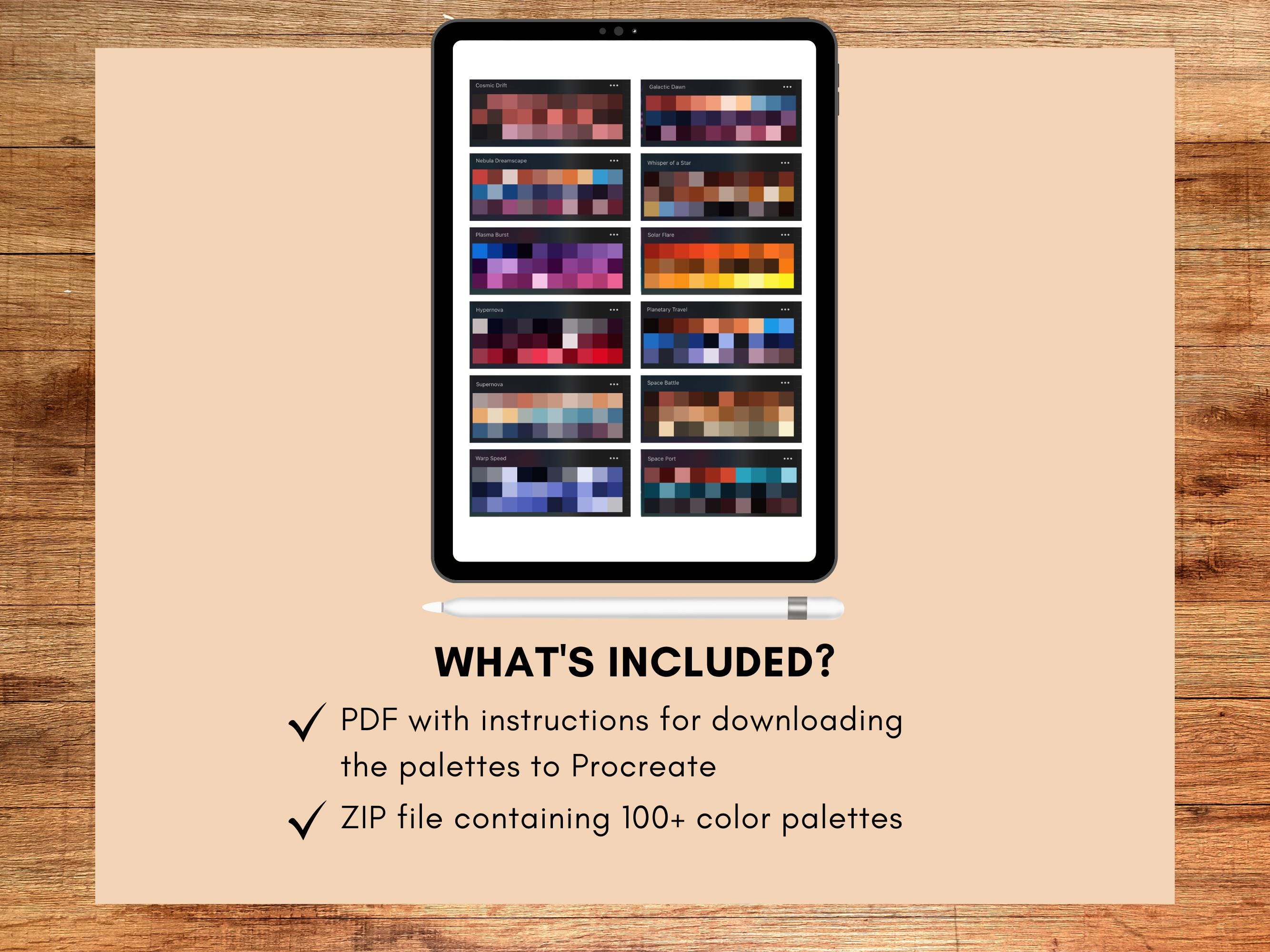 Sci-fi Color Palettes for Procreate: 102 Digital Swatches - Instant ...