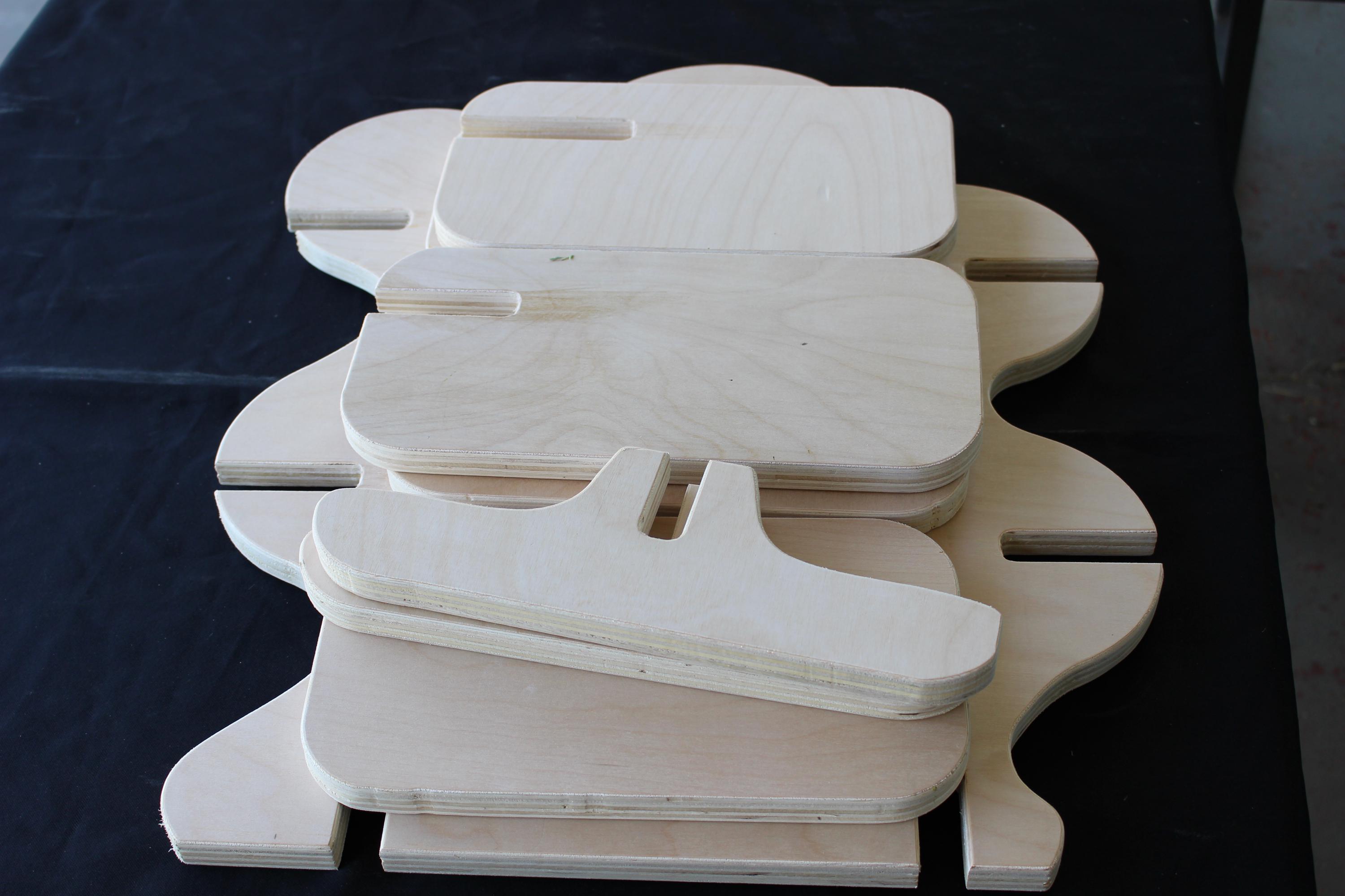 Wavy Plywood Collapsible Display Stand: Retail, Market & Booth - Etsy