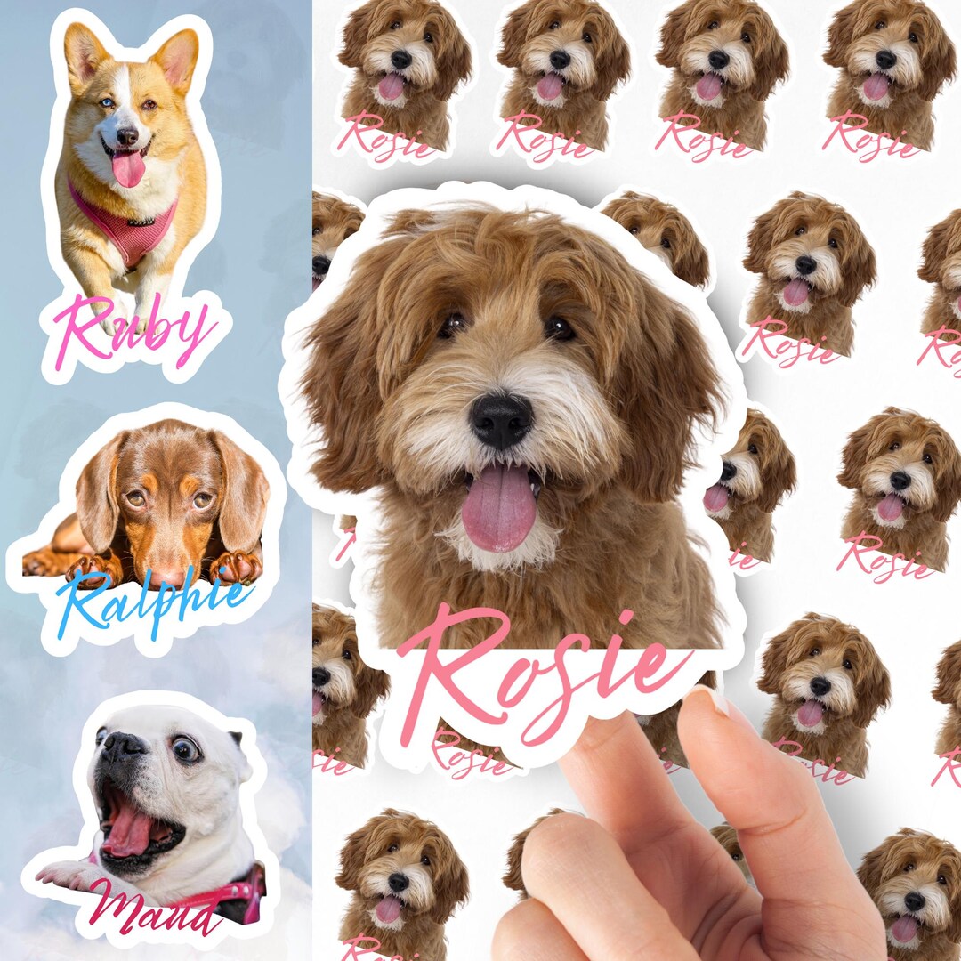 Dog Stickers, Pet Decal, Dog Birthday Stickers, Custom Pet Stickers ...