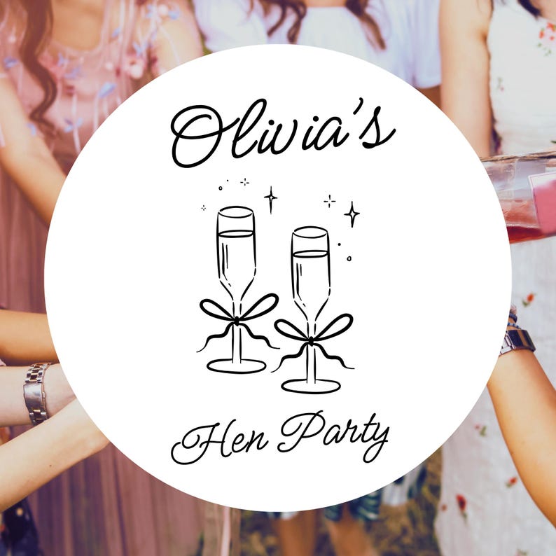 Personalised Hen Do Favour Labels, Custom Bridal Party Stickers UK ...