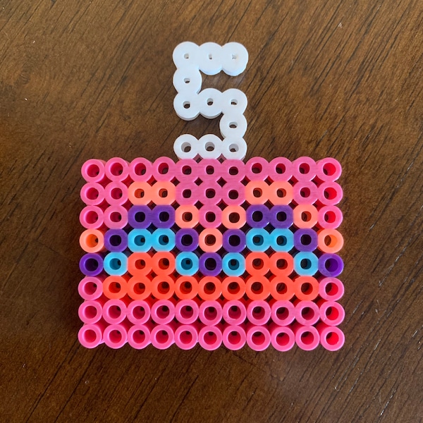 Perler Beads Birthday Cake - Etsy