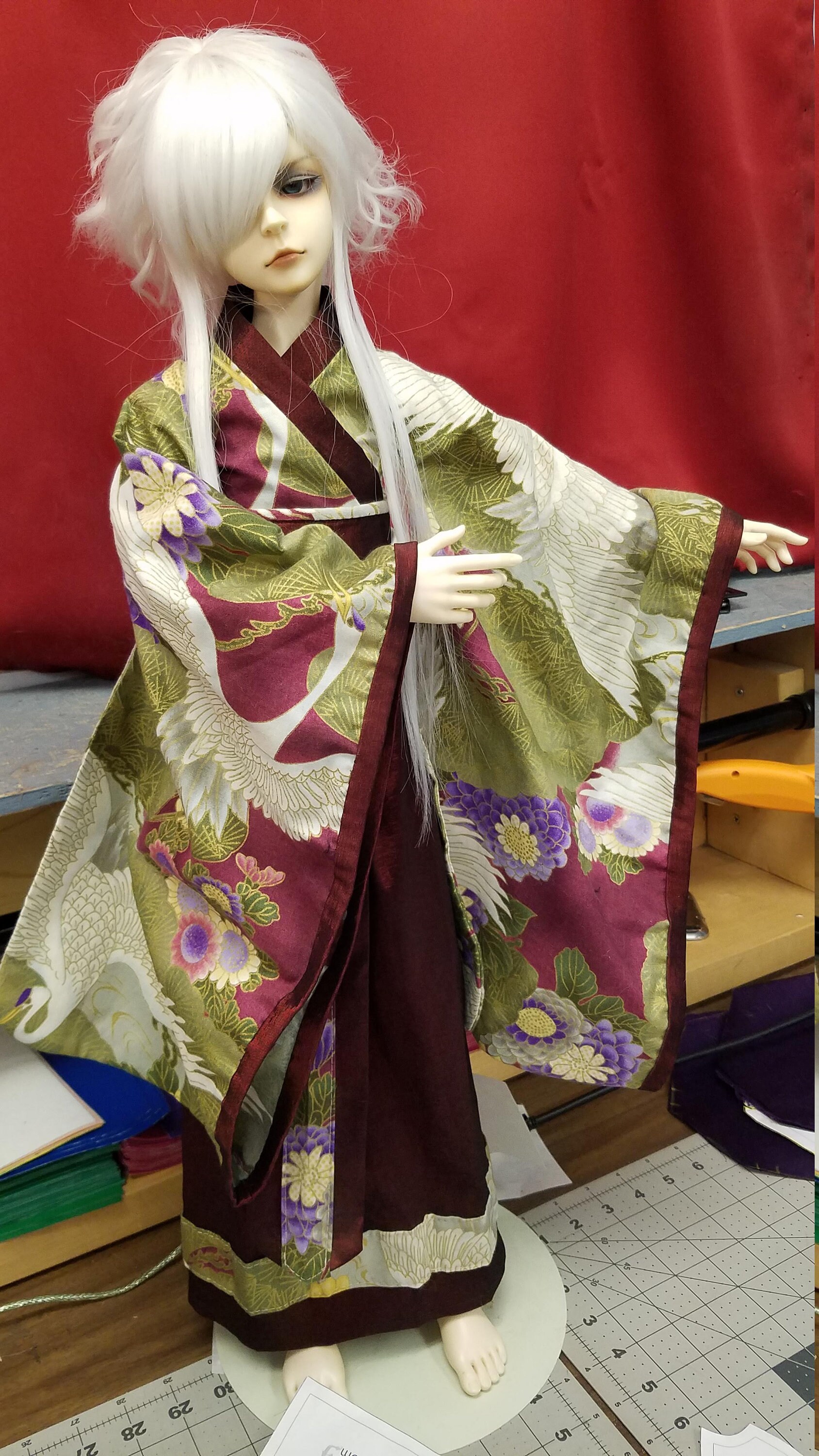 BJD Doll Japanese Chinese Kimono Hanfu Inspired Robe Outfit - Etsy