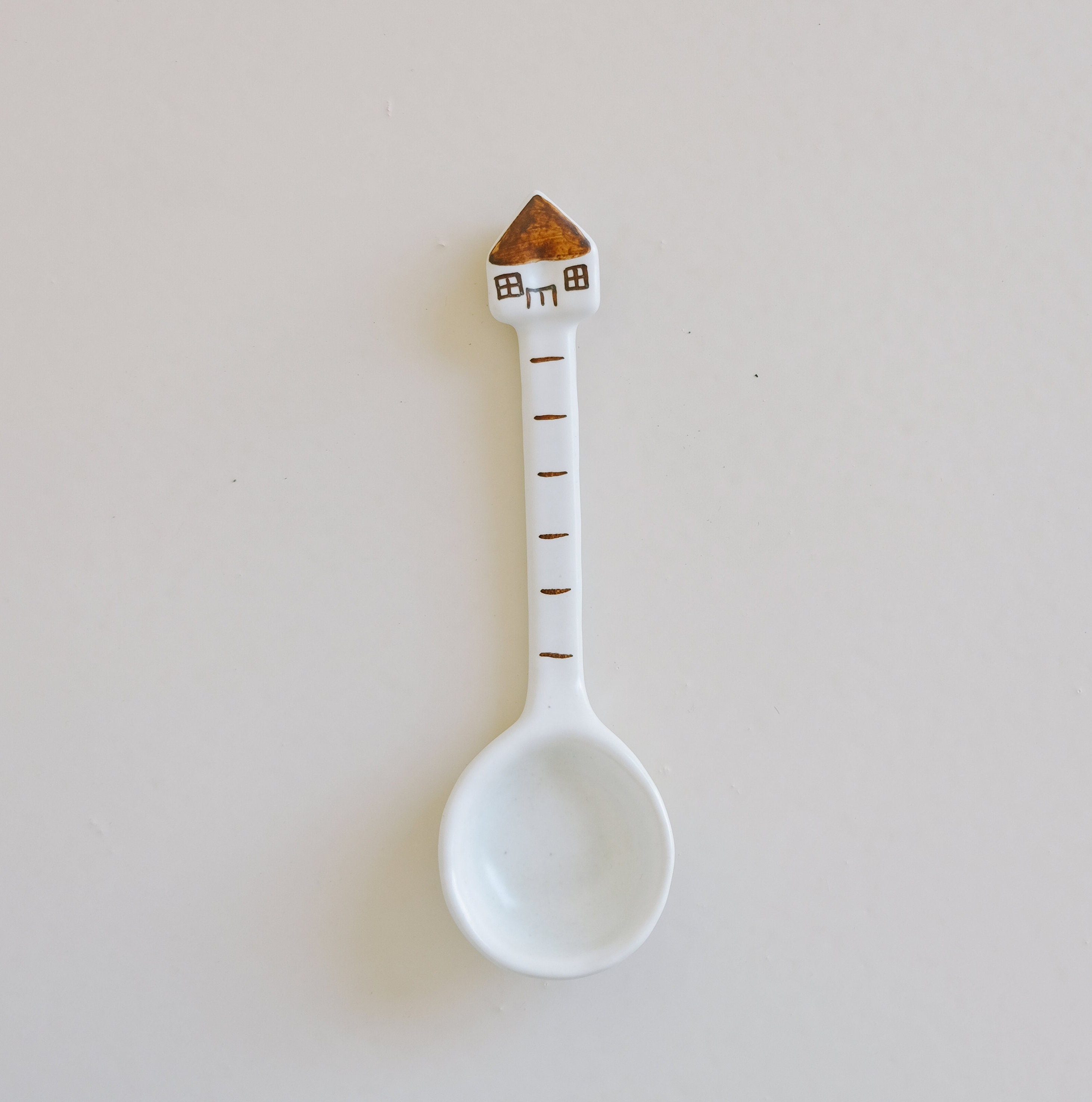 Handmade Stoneware Tiny House Spoon - Etsy