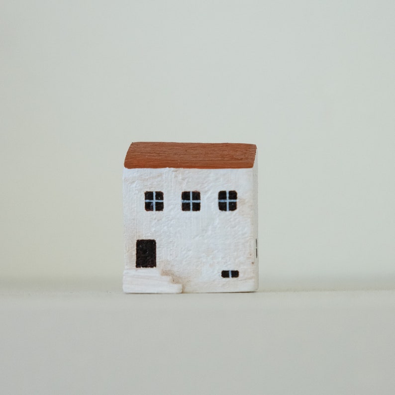 Mini Houses Wood Art Ornaments,church Town House , Decorative Landscape ...