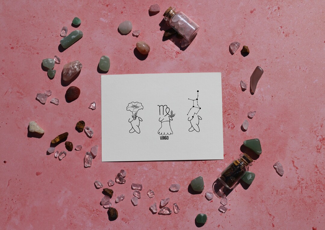 Zodiac Postcards 12 Pack Starsign Constellation Black and White ...