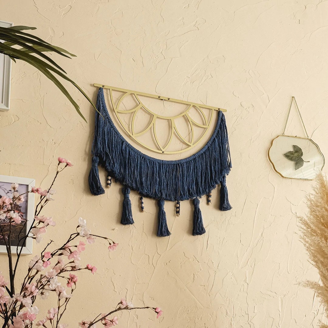 Huyana Metal Macrame, Metal Wall Art, Interior Home Decorations, Steel ...