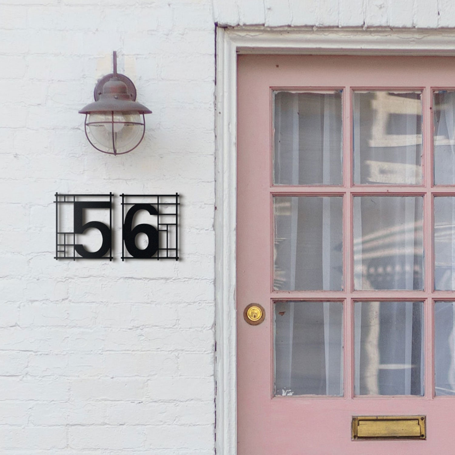 House Numbers, Mondrian House Numbers, Metal Numbers, House Number Sign ...