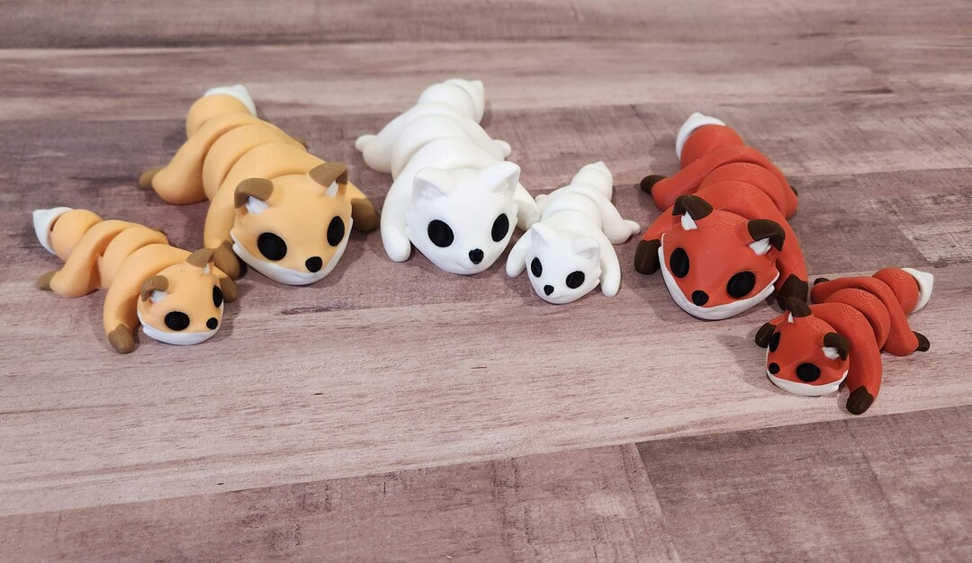 Baby Fox - Articulated Flexi Fox Fidget - Etsy