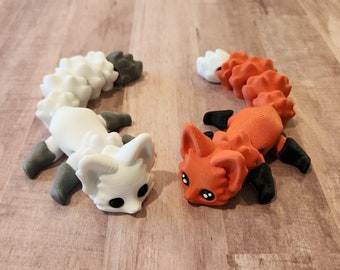 Fox 3D Printed Minis Fidget Toy Mini Animals Tiny Articulated Baby ...