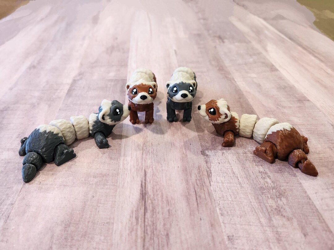 Mini Ferret Flexi - Articulated Ferret Fidget Toy - Etsy