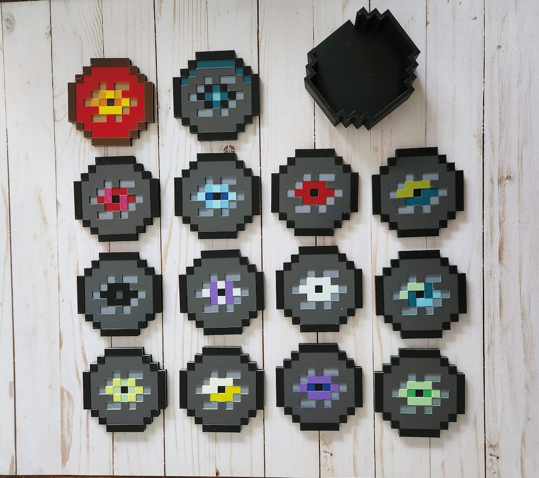 Music Disc Coasters Set of 4 Coasters for Minecraft Themed Decor - Etsy