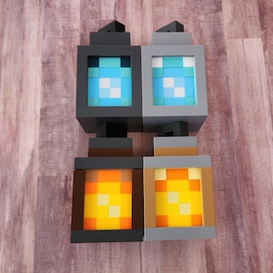 Gaming Lantern - Minecraft Inspired Gamer Gift and Night Light Decor - Etsy