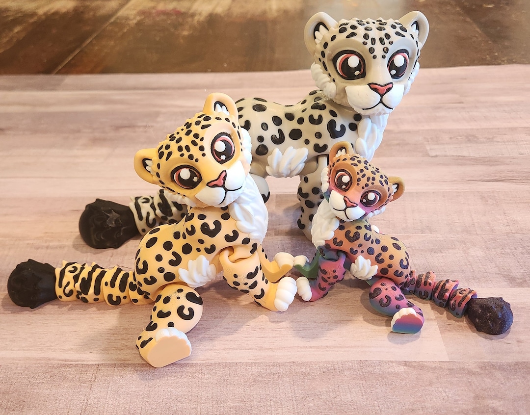 Articulated Snow Leopard - Flexi Big Cat - Etsy