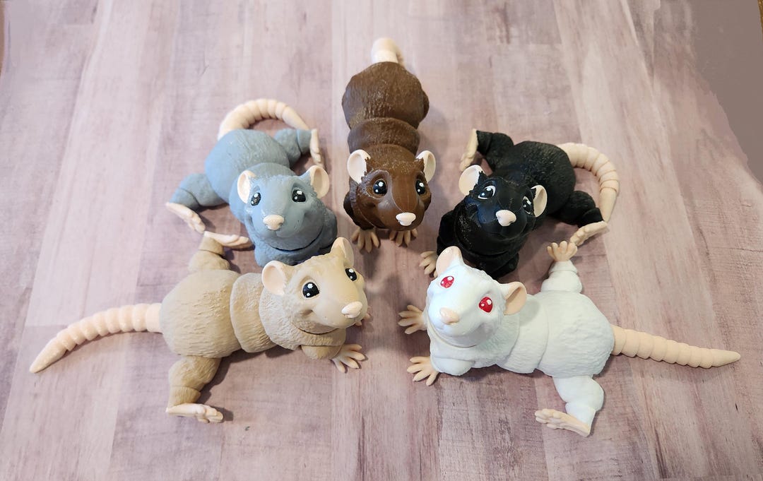 Realistic Rat Flexi - Articulated Rat Fidget - Etsy