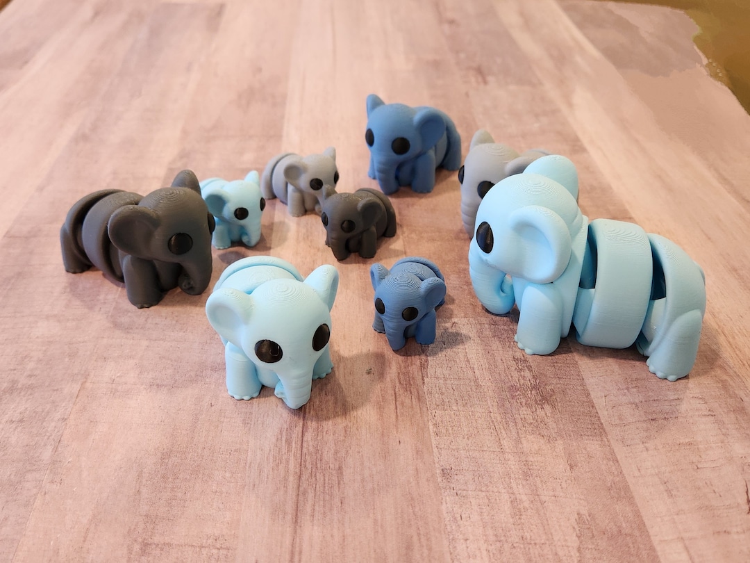 Flexi Baby Elephant - Articulated Elephant Fidget - Etsy