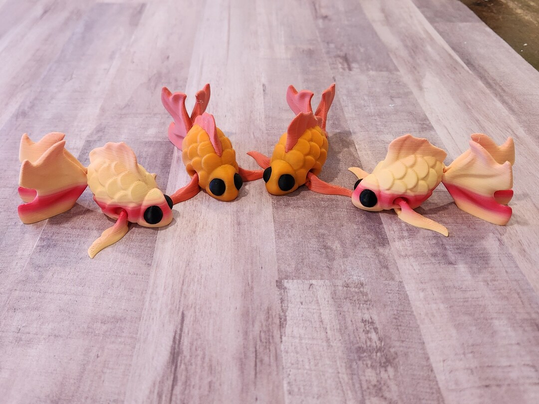 Flexi Goldfish - Articulated Koi Fidget Toy - Etsy