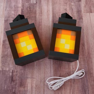 Gaming Lantern - Minecraft Inspired Gamer Gift and Night Light Decor - Etsy