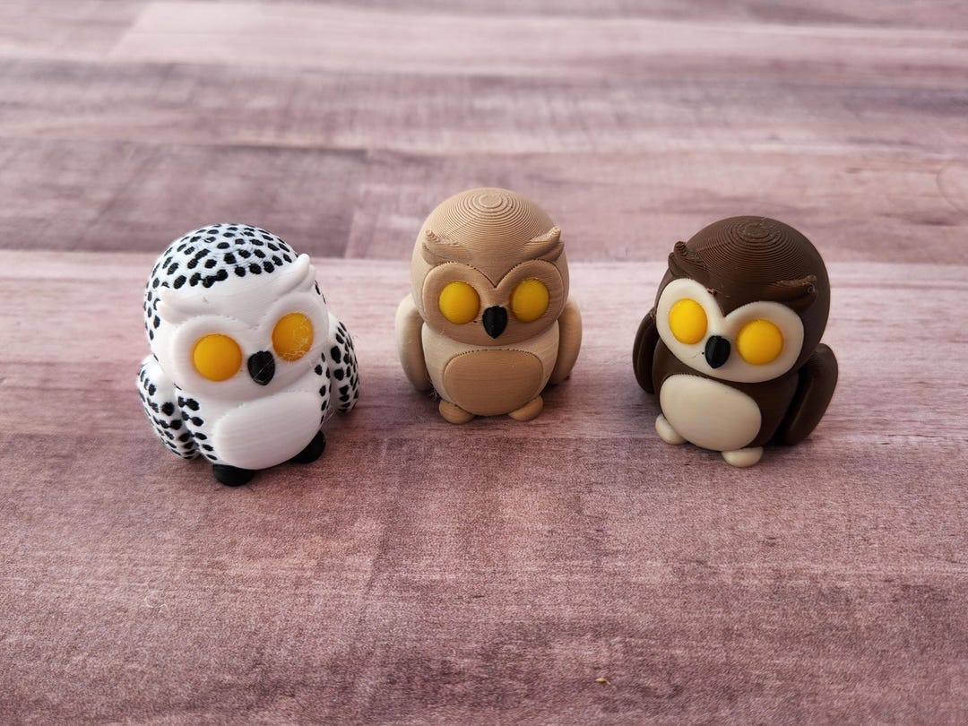 Baby Owl - Articulated Flexi Owl Fidget - Etsy