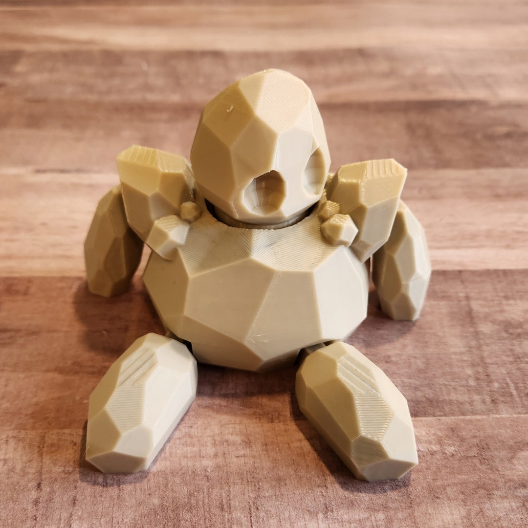 Rock Golem - Articulated 3d Printed Stone Figure - Etsy