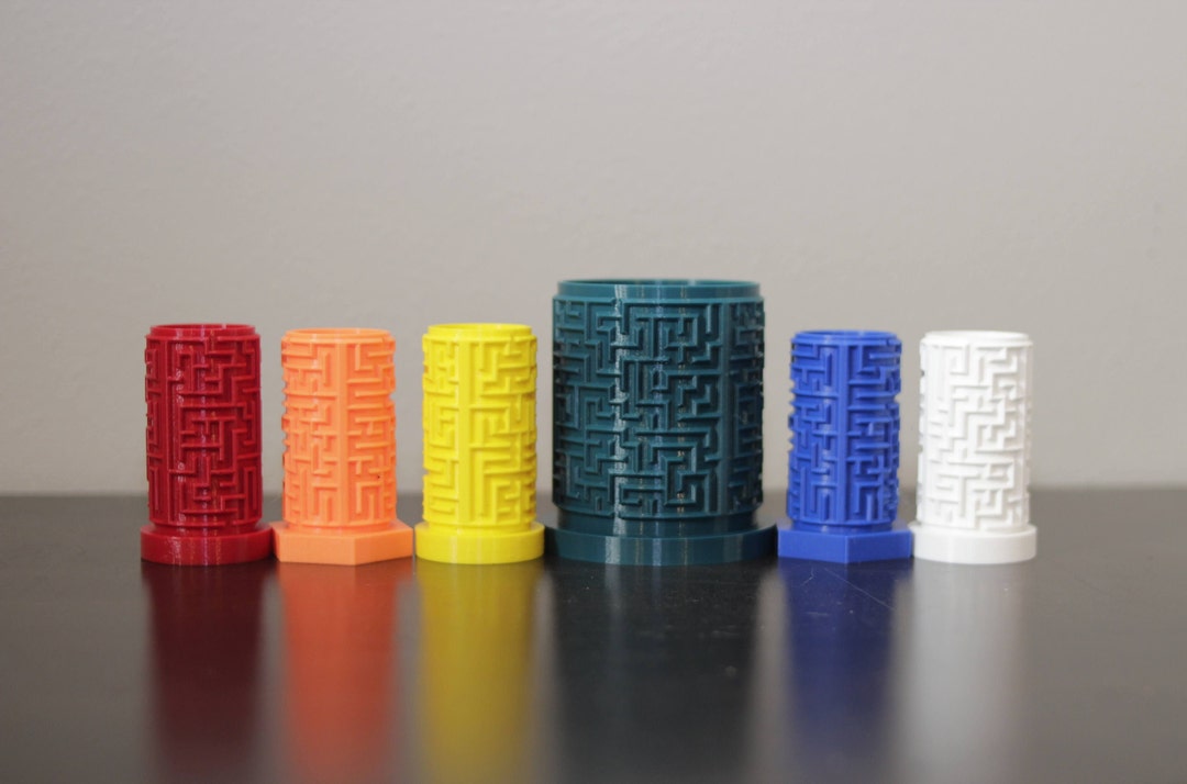 Small Cylinder Puzzle Box - 3D Printed Maze Labyrinth / Brain Teaser ...