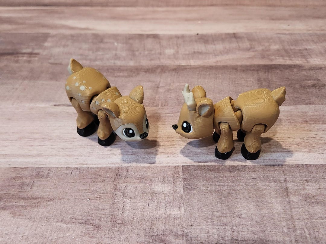 3d Printed Reindeer - Articulated Caribou Flexi Fidget - Etsy