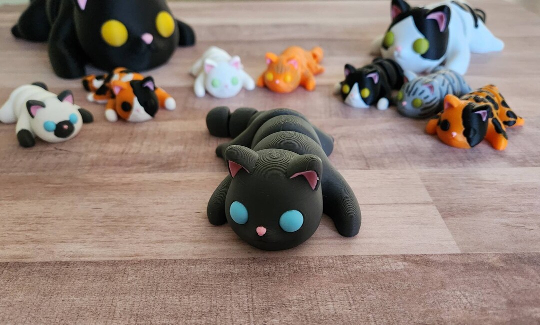 Baby Cat - Medium 6" Articulated Fidget Kitten Designed by Zou3d - Etsy