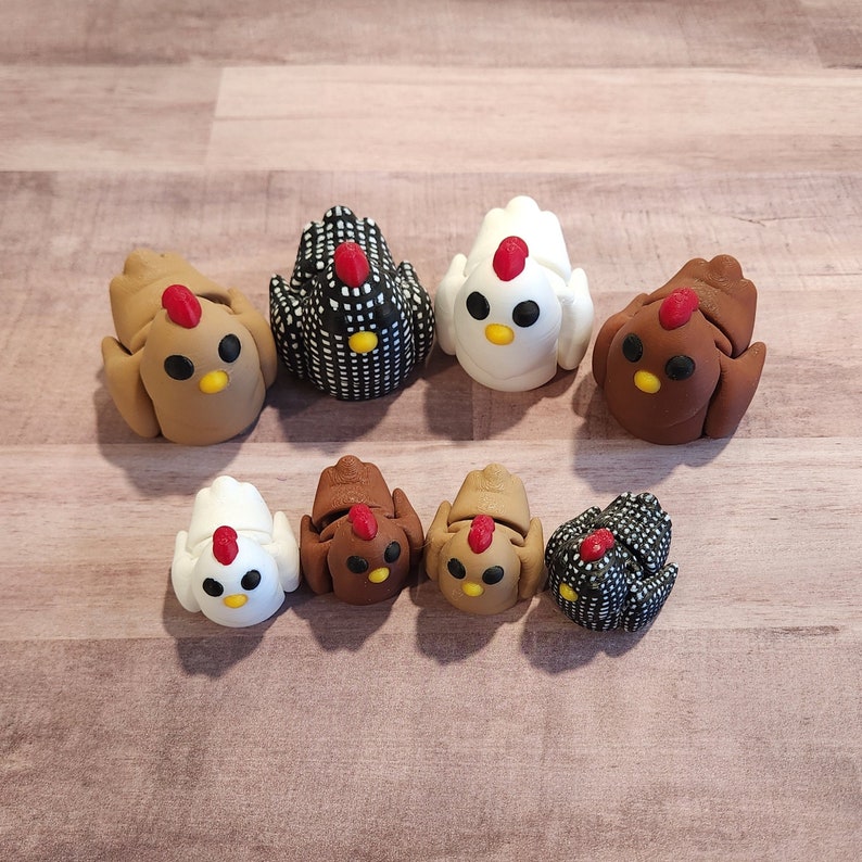 Flexi Chicken - Articulated Chicken Fidget Designed by Zou3d - Etsy