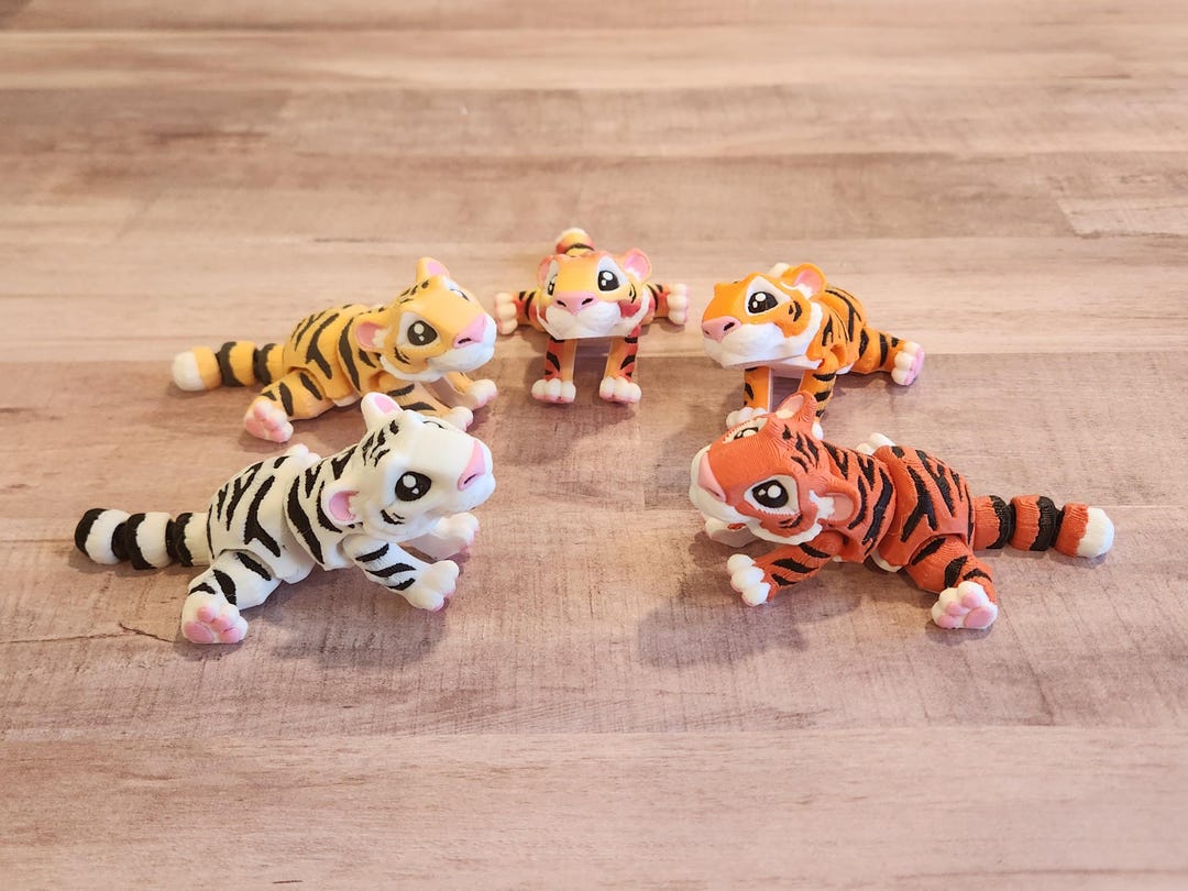 Mini Tiger Flexi - Articulated Tiger Fidget - Etsy