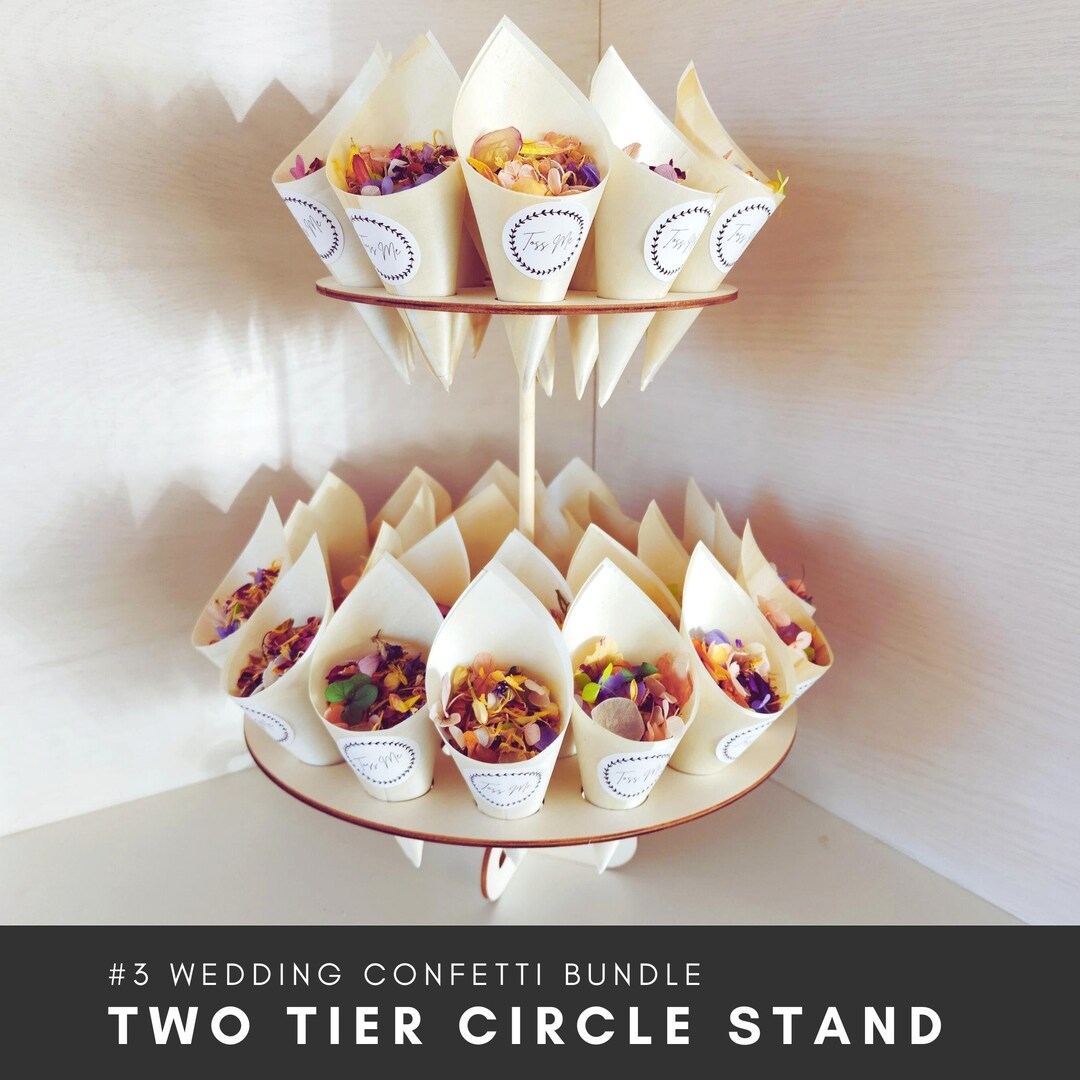 Wedding Confetti Bundle - 3# Two Tier Circle Stand Bundle, Flower ...