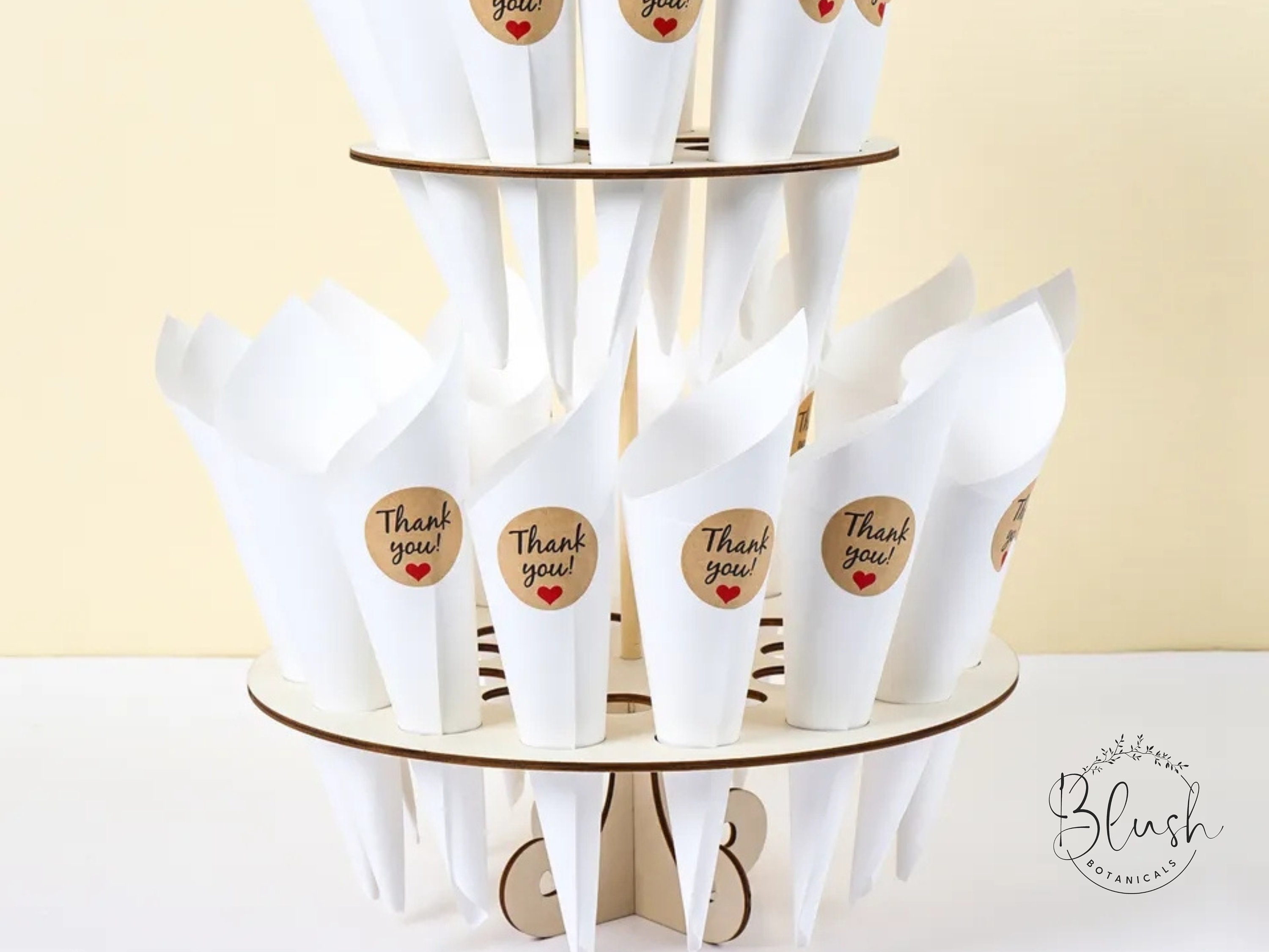 Wedding Confetti Cone Stand, Confetti Holder, Confetti Tray, Eco ...