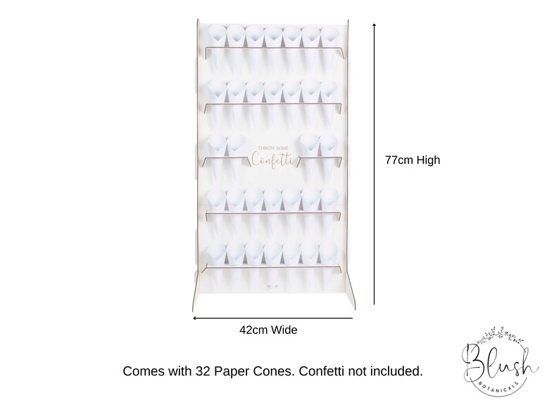 Wedding Confetti Cone Tray, Ginger Ray Wedding Confetti Stand, Confetti ...