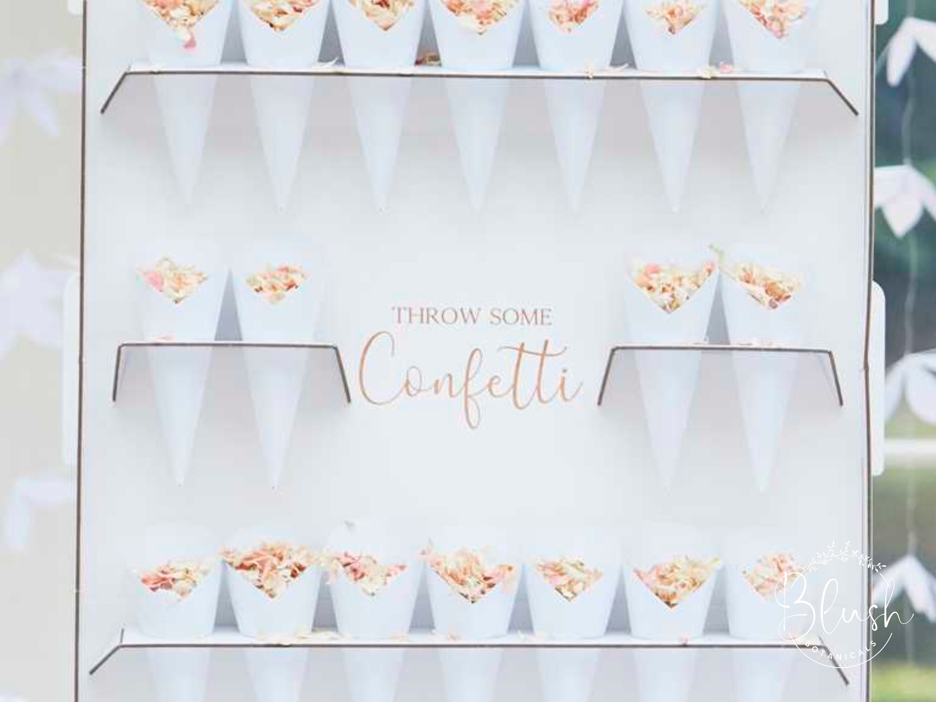 Wedding Confetti Cone Tray, Ginger Ray Wedding Confetti Stand, Confetti ...