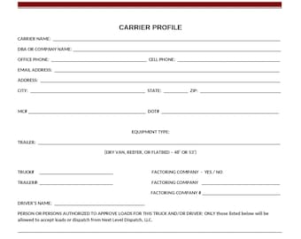 Carrier Profile - Etsy